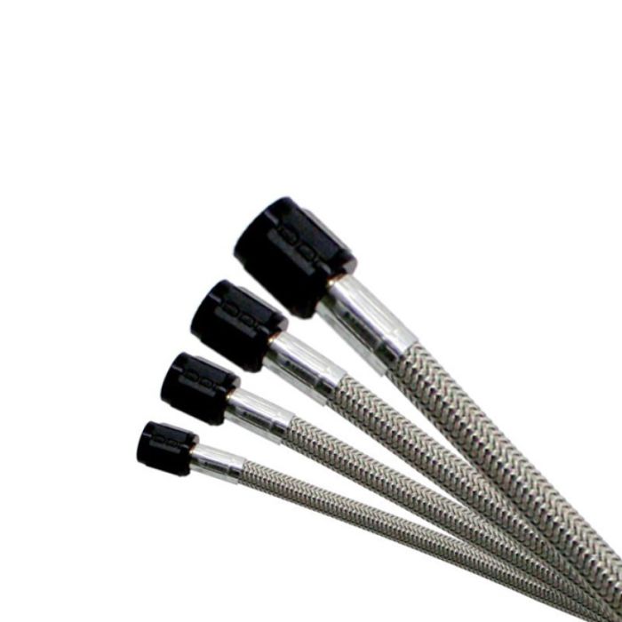 Nitrous Express 4AN 20ft Stainless Steel Braided Hose Black