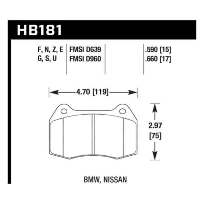 Hawk Performance HPS Front- HAWK-HB181F.660