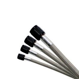 Nitrous Express 4AN 20ft Stainless Steel Braided Hose Black