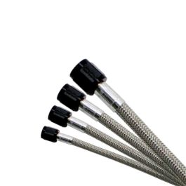 Nitrous Express 4AN 5ft Stainless Steel Braided Hose Black